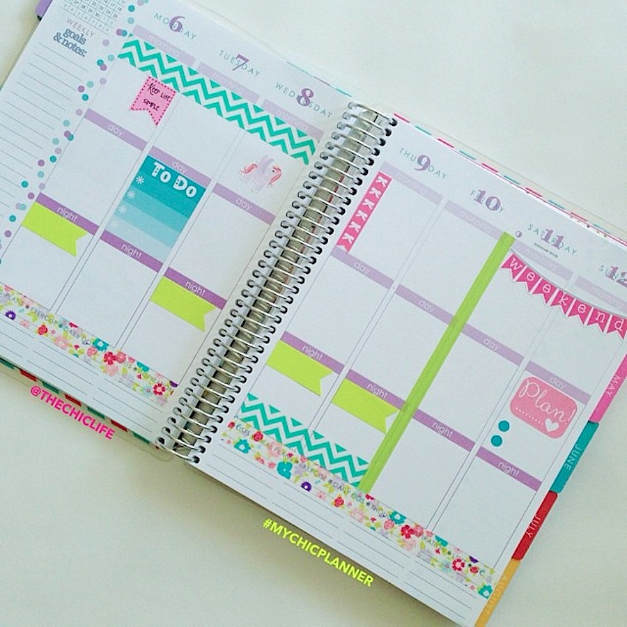 Planner Decoration Ideas April 2015 Erin Condren Vertical The Chic 
