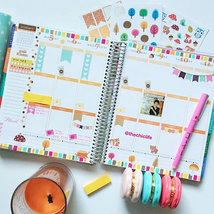 Planner Decoration Ideas October 2015 Erin Condren Vertical The 
