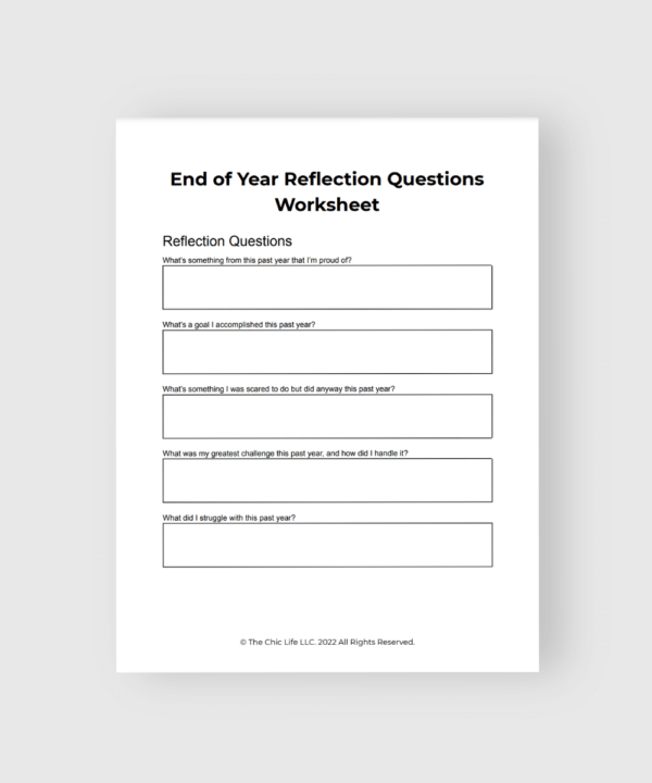 End of Year Reflection Questions: Journal Prompts (FREE Printable ...
