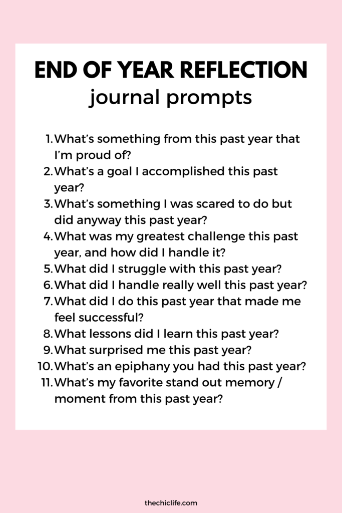 End of Year Reflection Questions: Journal Prompts (FREE Printable ...