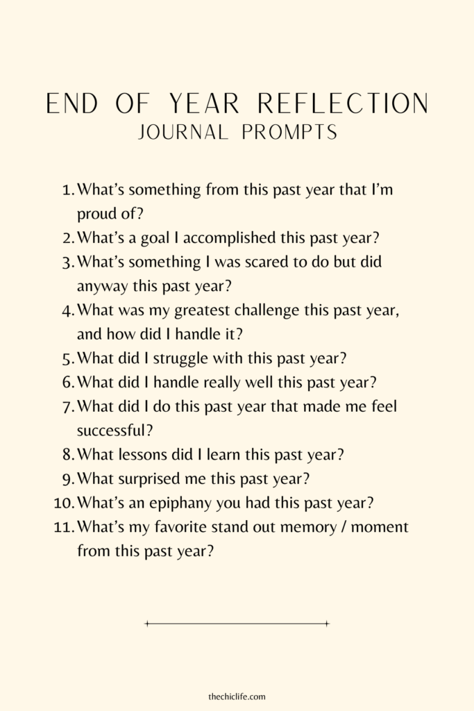 End of Year Reflection Questions: Journal Prompts (FREE Printable ...