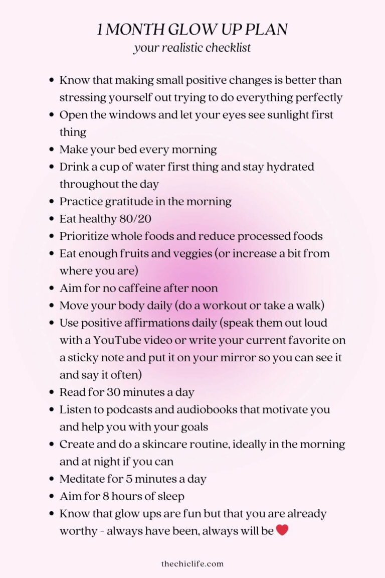 Ultimate Glow Up Checklist to Level Up Your Life in 2025 (FREE PDF ...