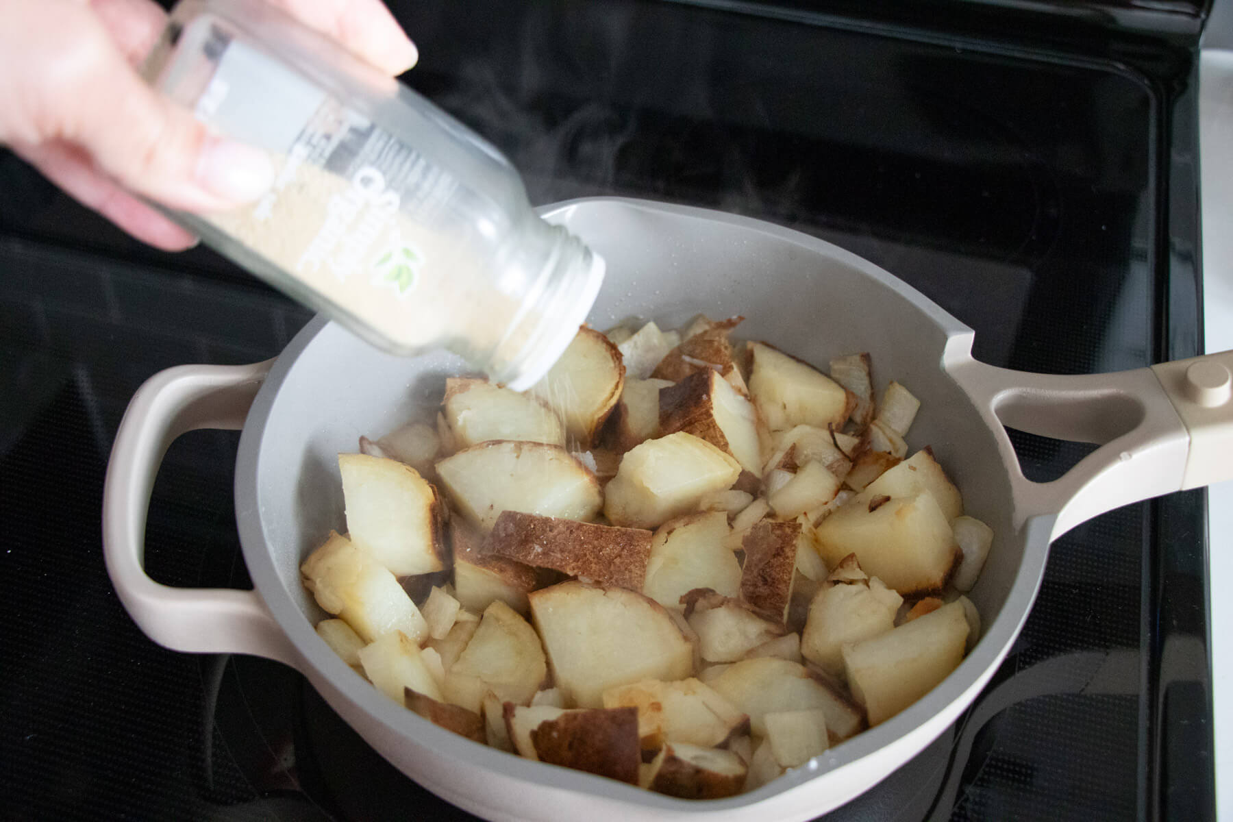 Quick and Easy Cheesy Leftover Baked Potato Hash Browns Recipe - The ...