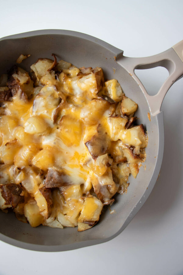 Quick and Easy Cheesy Leftover Baked Potato Hash Browns Recipe - The ...