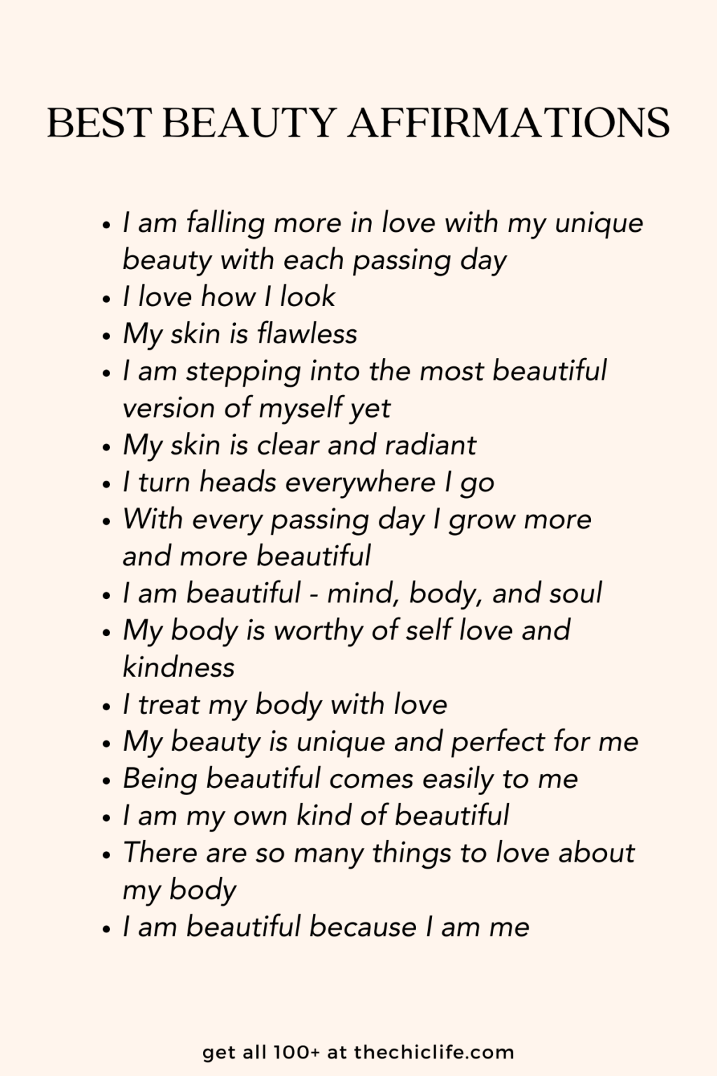 100+ Best Beauty Affirmations for Physical Beauty, Natural Beauty, and ...