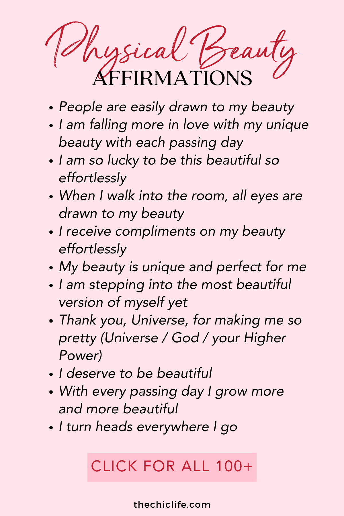 100+ Best Beauty Affirmations for Physical Beauty, Natural Beauty, and ...
