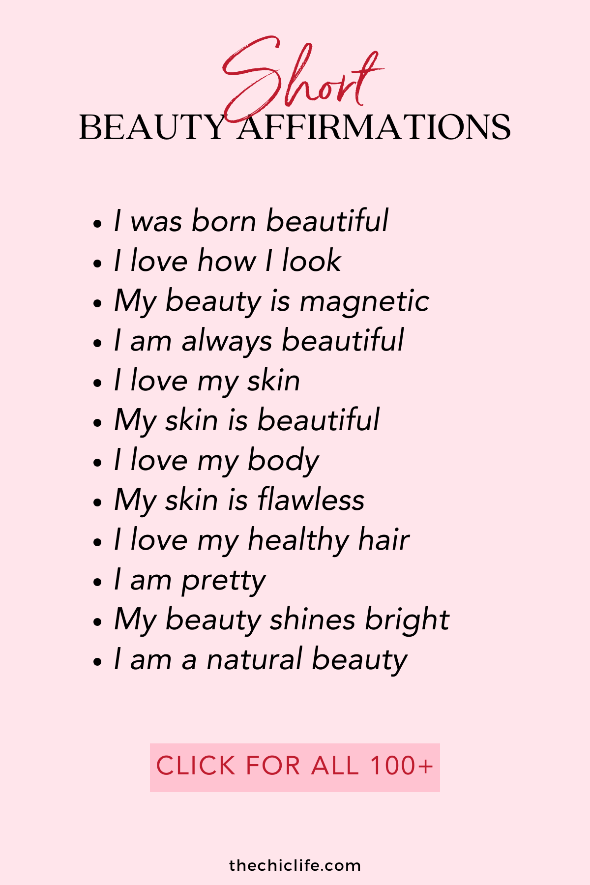 100+ Best Beauty Affirmations for Physical Beauty, Natural Beauty, and ...