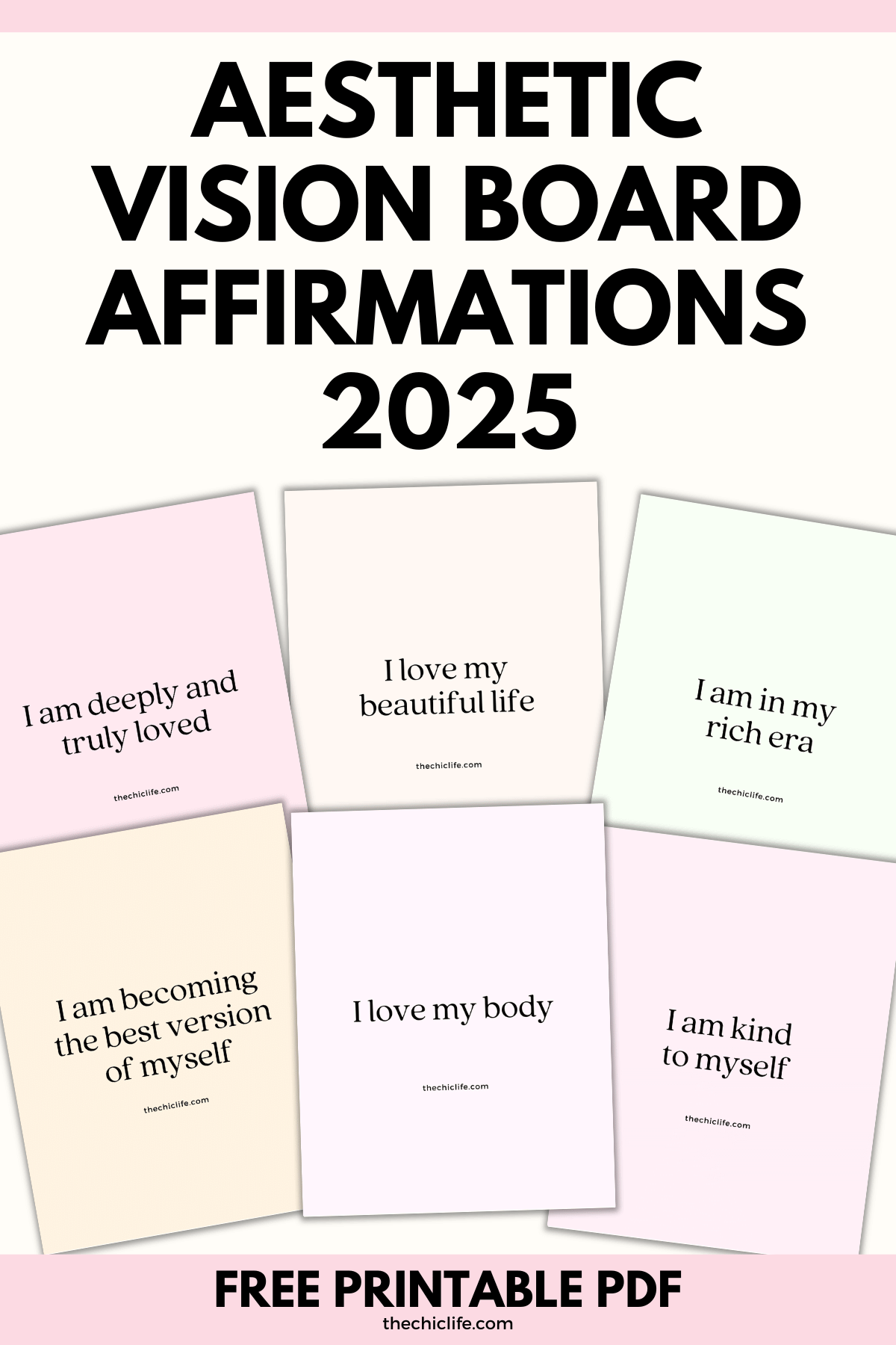 111 Aesthetic Vision Board Affirmations 2026 (Free Printable) - The Chic Life