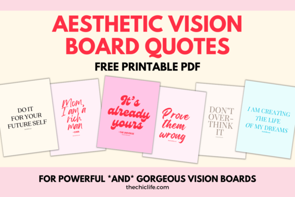 Aesthetic Vision Board Quotes 2025 (Free Printable of Beautiful ...