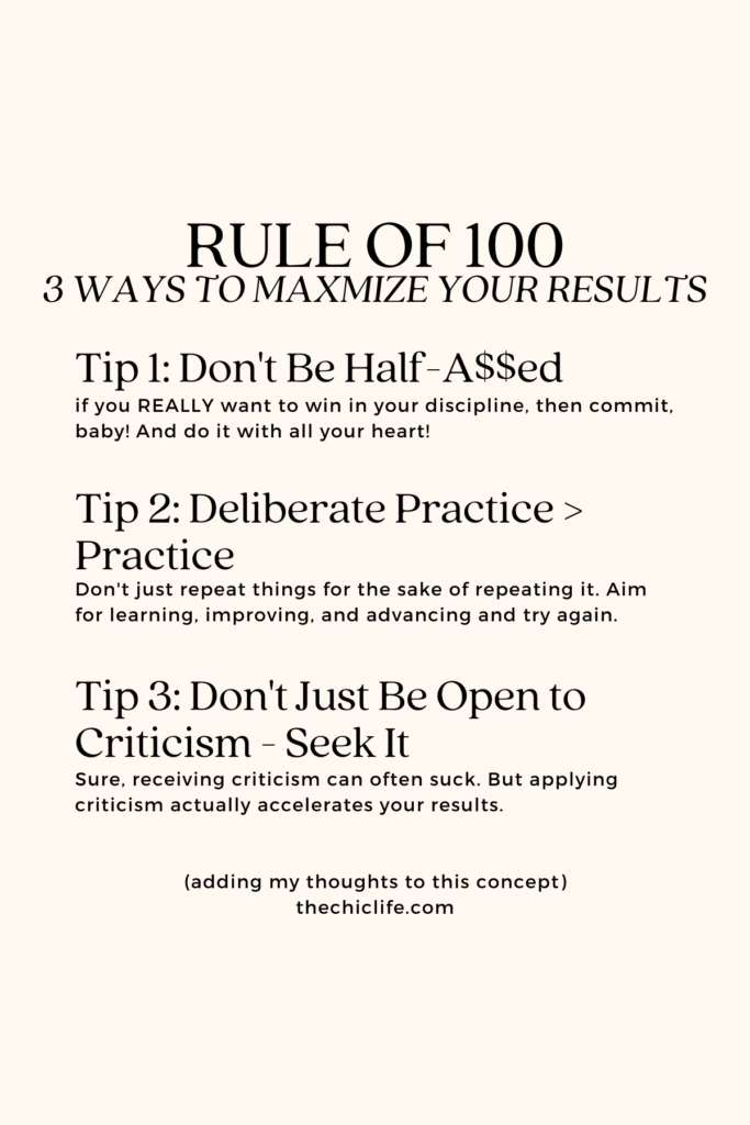 Rule of 100 (18 Minutes a Day to Win Your Discipline) - The Chic Life