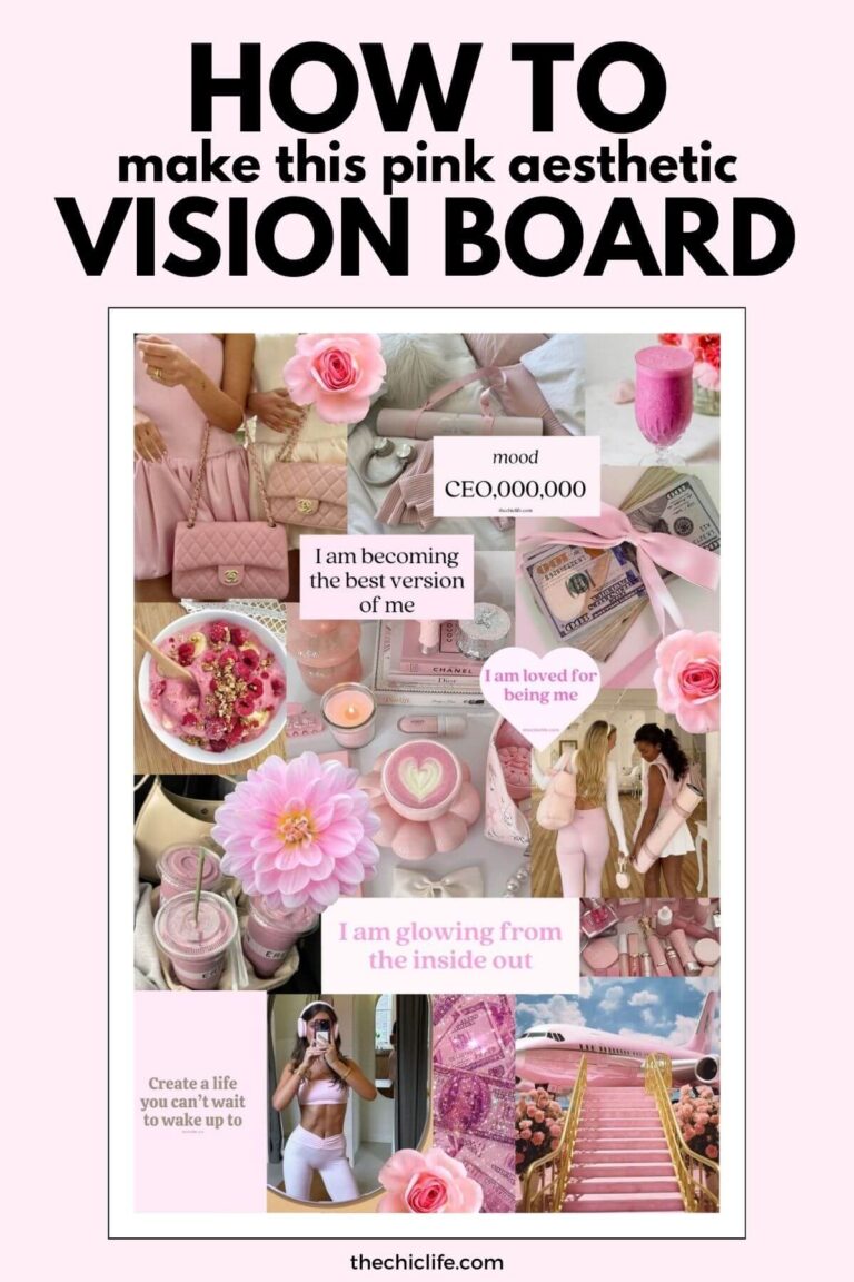 How to Make a Pink Aesthetic Vision Board (Using Canva and Pinterest ...
