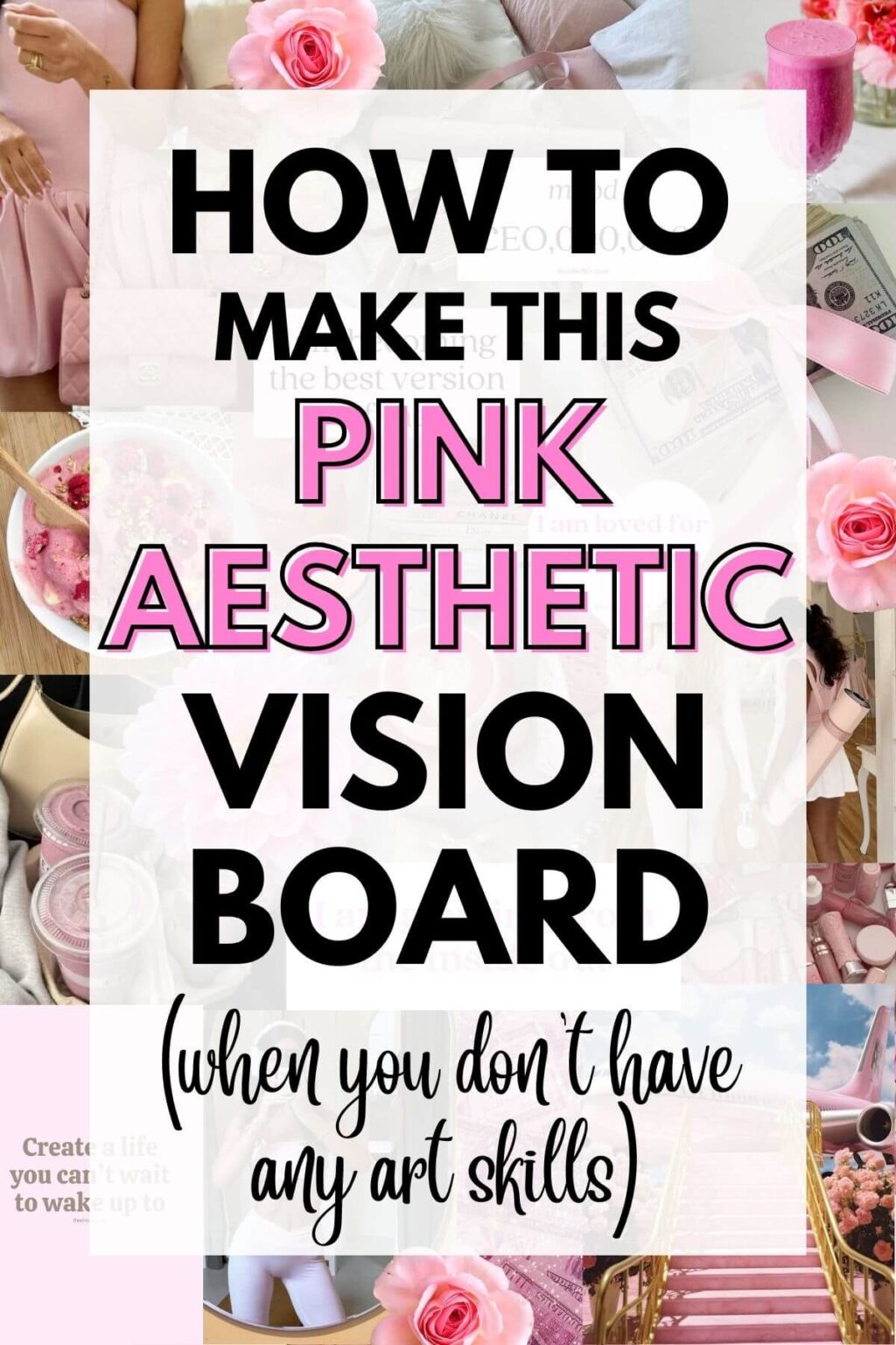 How to Make a Pink Aesthetic Vision Board (Using Canva and Pinterest ...