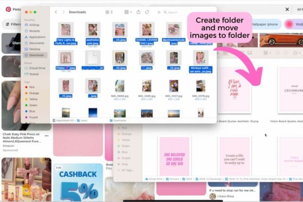 How to Make a Pink Aesthetic Vision Board (Using Canva and Pinterest ...