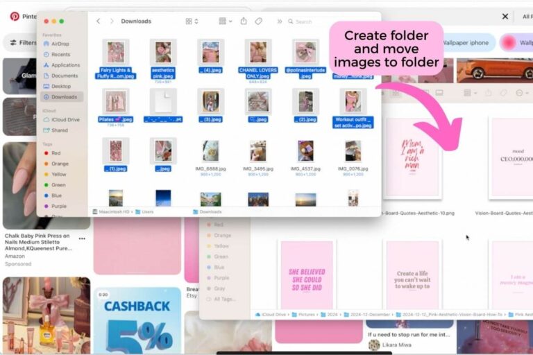 How to Make a Pink Aesthetic Vision Board (Using Canva and Pinterest ...