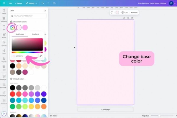 How to Make a Pink Aesthetic Vision Board (Using Canva and Pinterest ...