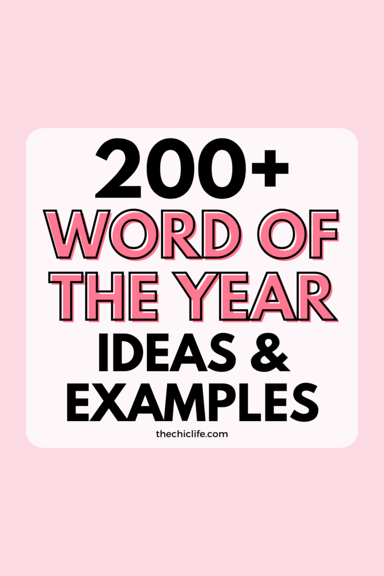 200+ Word of the Year Ideas 2025 (For Personal Growth + Dream Life ...