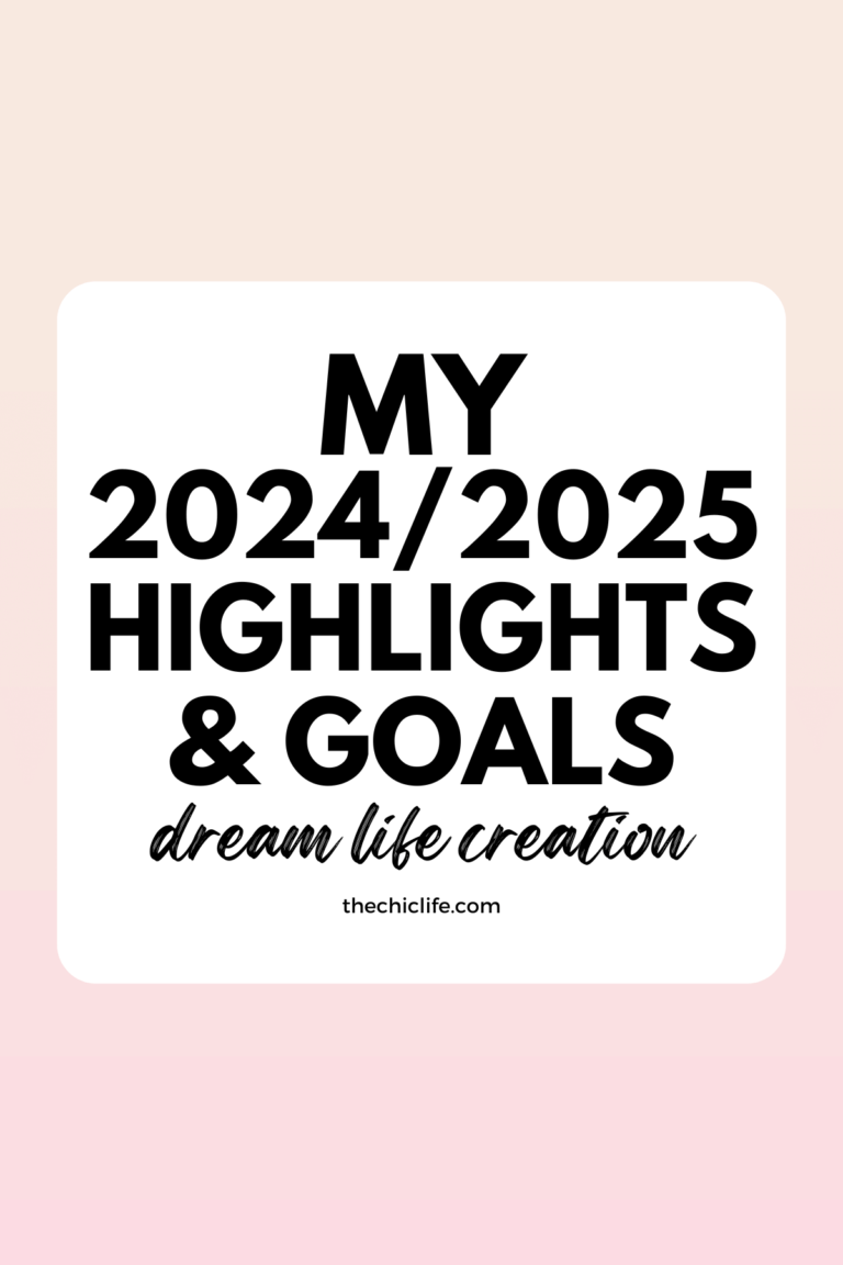 My 2024 Recap + My 2025 Goals - The Chic Life