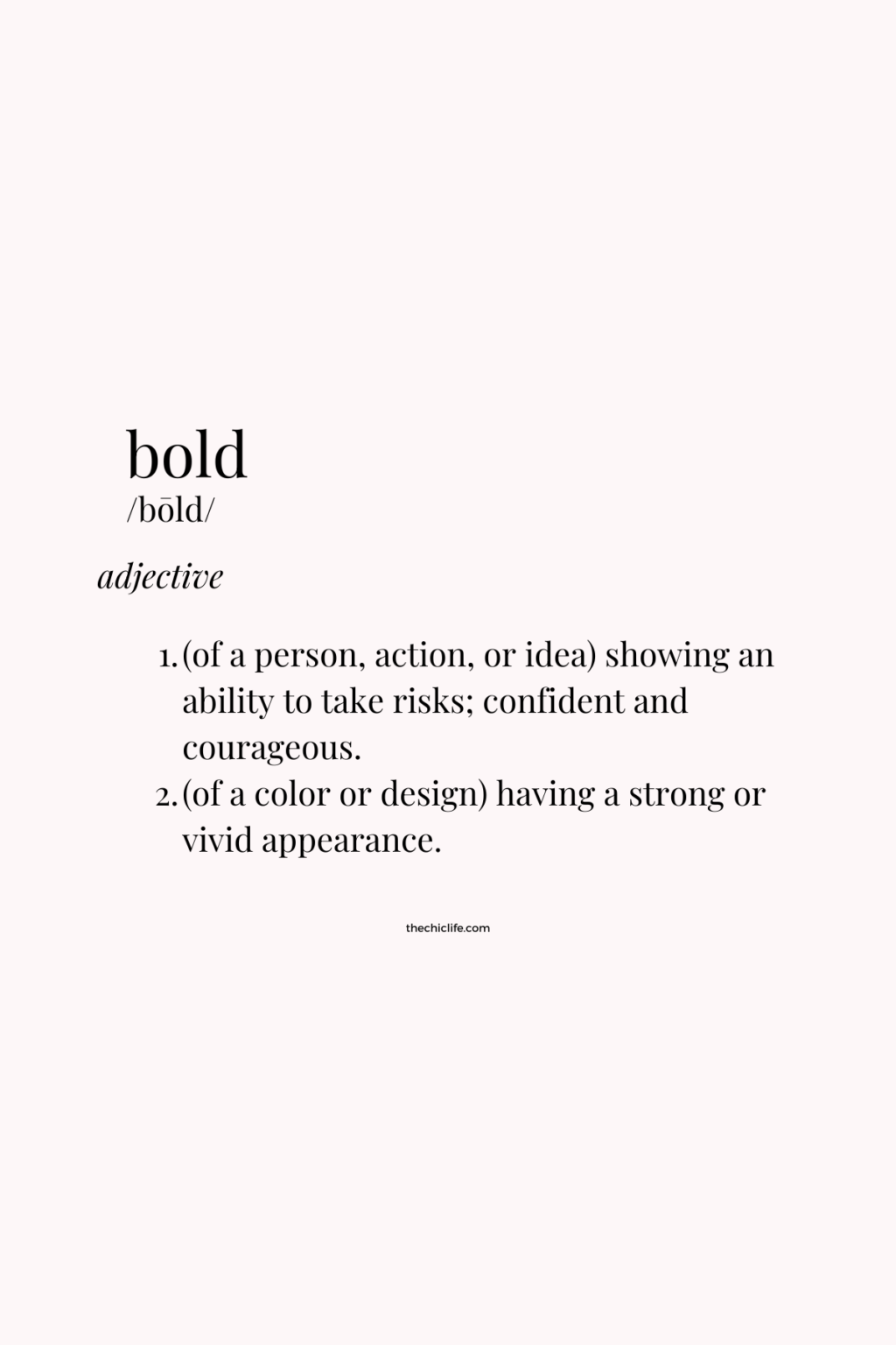My Word of the Year 2025: Bold - The Chic Life