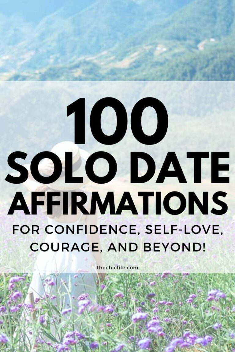 100 Solo Date Affirmations (For Confidence, Self-Love, Courage, and ...