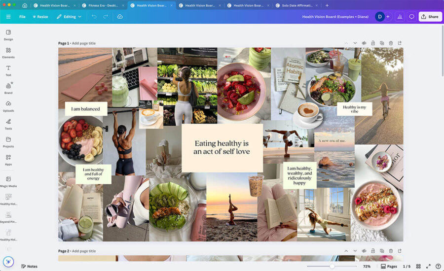 How to Create a Health Vision Board (Healthy Lifestyle Planning) - The ...