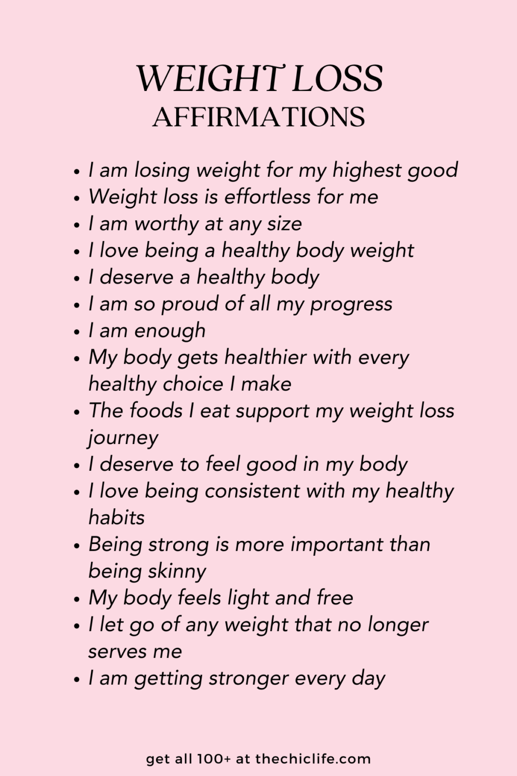 111 Best Weight Loss Affirmations (To Support Your Healthy Weight ...