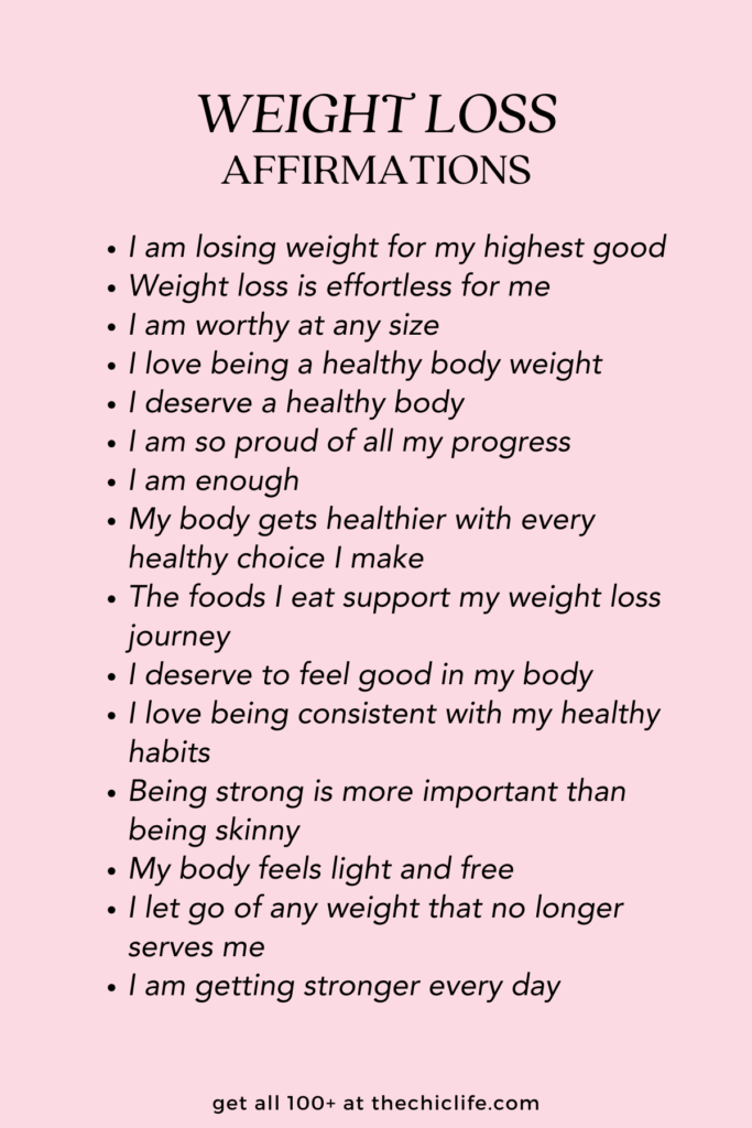 111 Best Weight Loss Affirmations (To Support Your Healthy Weight ...