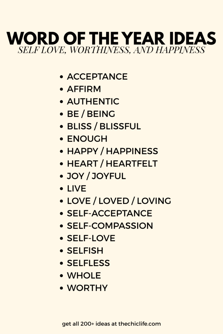 200+ Word of the Year Ideas 2026 (For Personal Growth + Dream Life ...