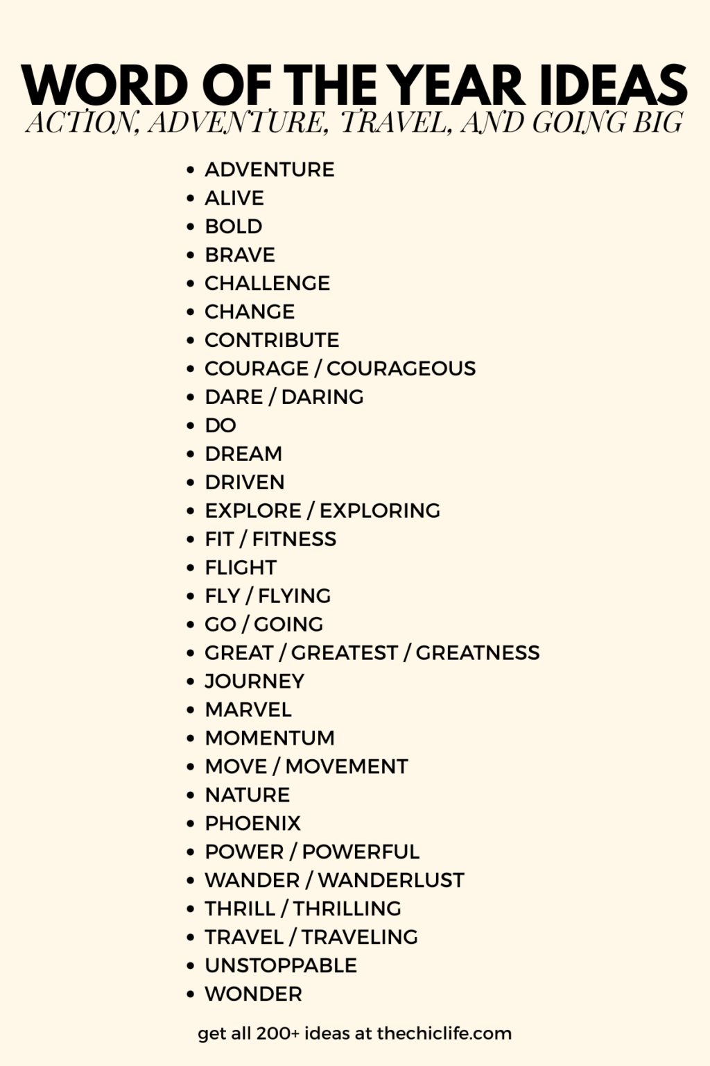 200+ Word of the Year Ideas 2026 (For Personal Growth + Dream Life ...
